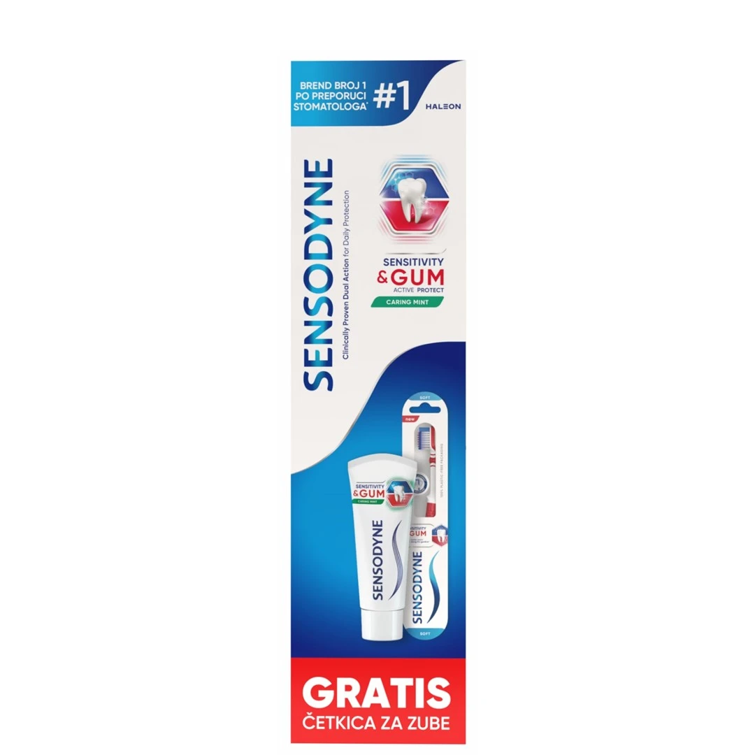 SENSODYNE DUO PACK SENSITIVITY&GUM ( PASTA 75ML + ČETKICA SOFT )