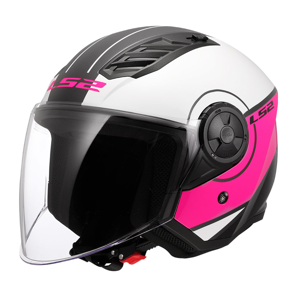 Kaciga LS2 Jet OF616 AIRFLOW II COVER belo roza