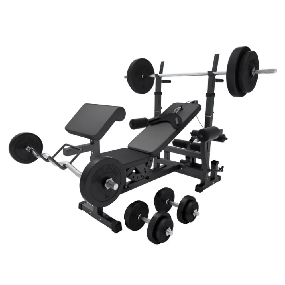GORILLA SPORTS Multifunkcionalna benč klupa 100kg Black