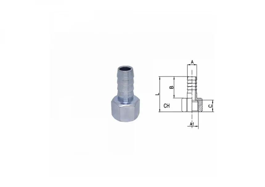Adapter za creva 10mm ženski 1/4''