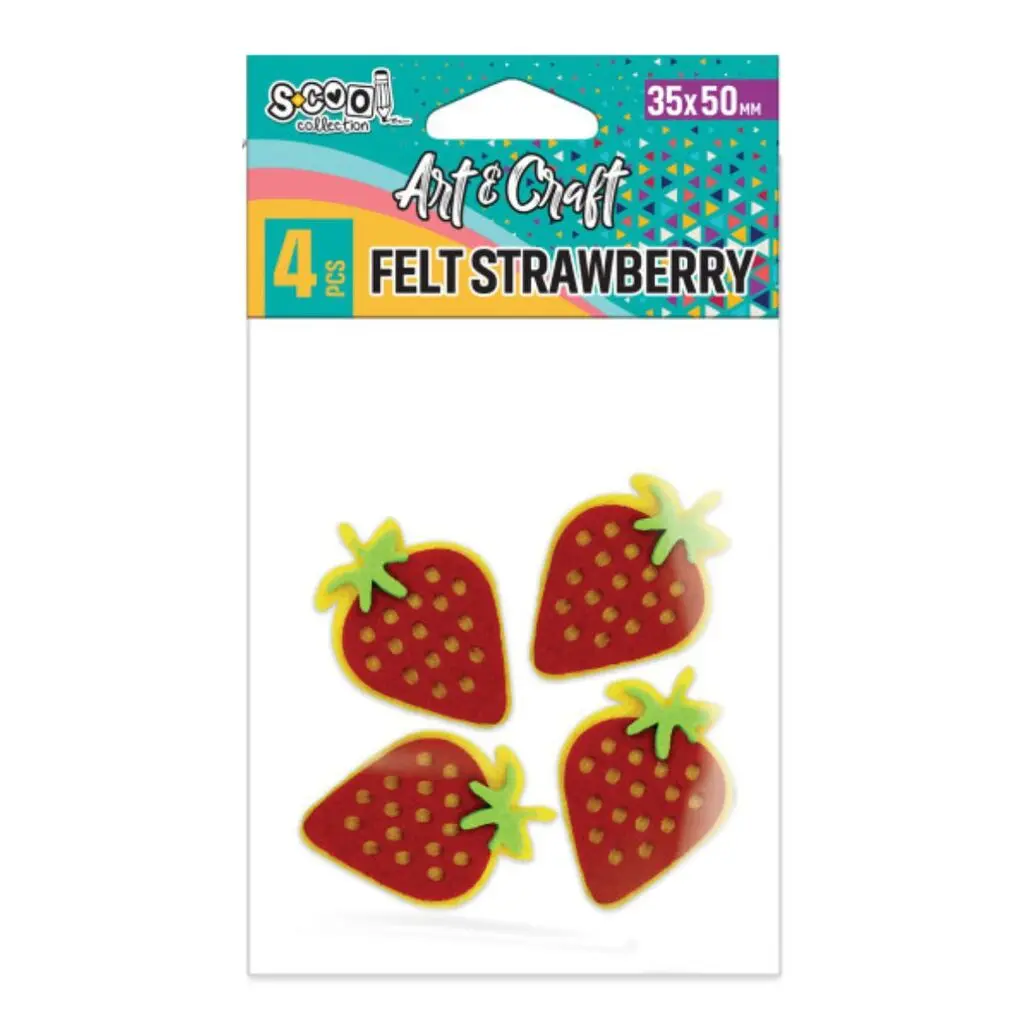 S-cool Ukrasne jagode od filca Art&Craft, 4 komada