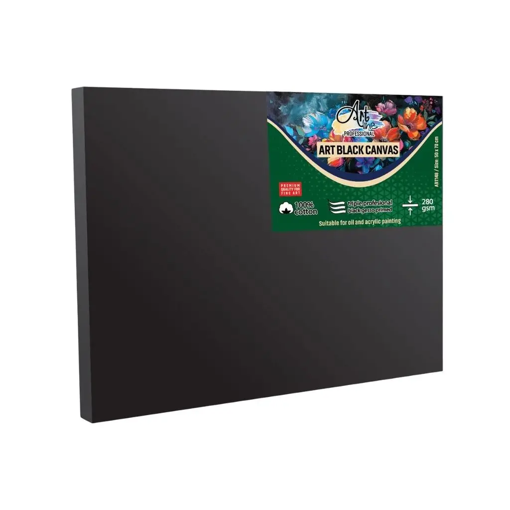 Canvars Slikarsko platno Orange Black, 50x70, Crno