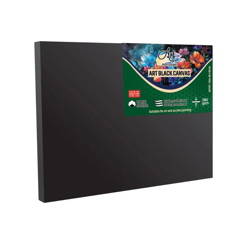 Canvars Slikarsko platno Orange Black, 40x50, Crno