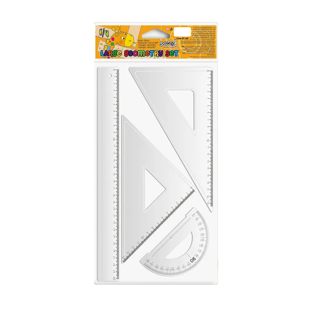 Scool Geometrijski set, 4 komada