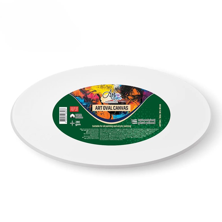 Artline Slikarsko platno ART150, Ovalno, 30x40cm, 280gsm, Belo