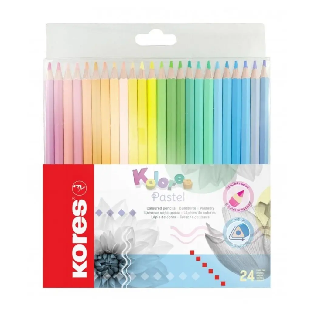 Kores Drvene bojice Pastel, 24 komada