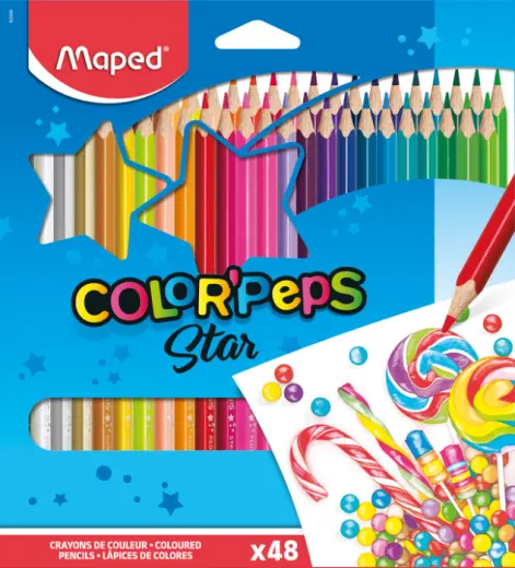 Maped Set drvenih boja, 48 komada