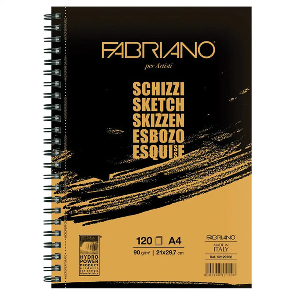 Fabriano Blok za crtanje sa spiralom, A4, 120 listova