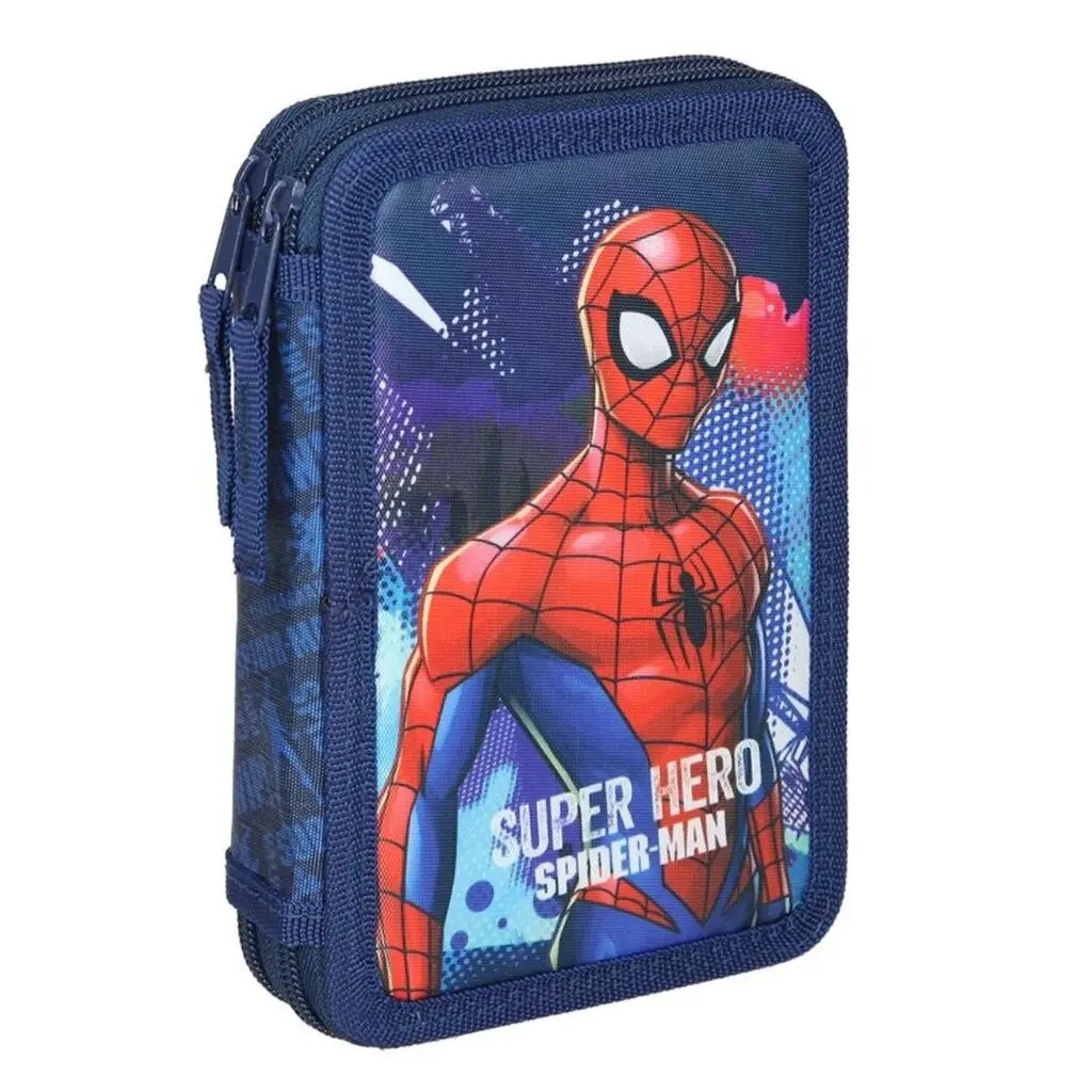 Dvodelna pernica za dečake Spiderman, Puna, Tamnoplava