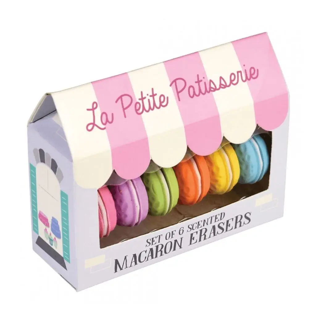Set gumica Rex Macaroon, 6 komada, Višebojni