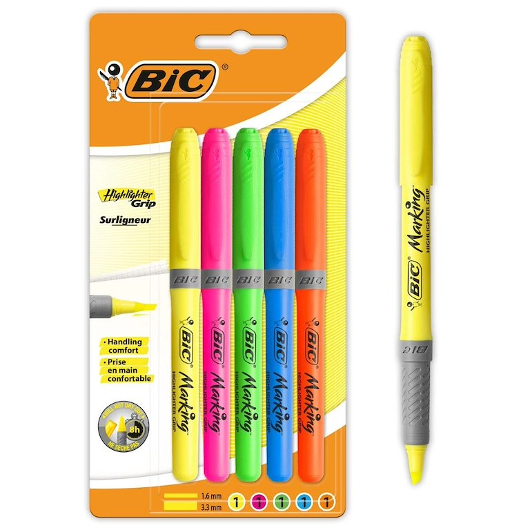 Bic Neonski marker, 6 komada, Šareni
