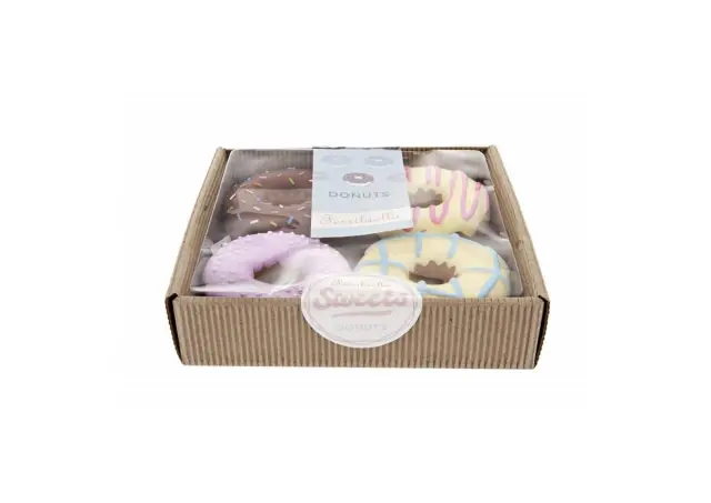 Igračke za pse Donuts, 11cm, 4 Komada, Šarene