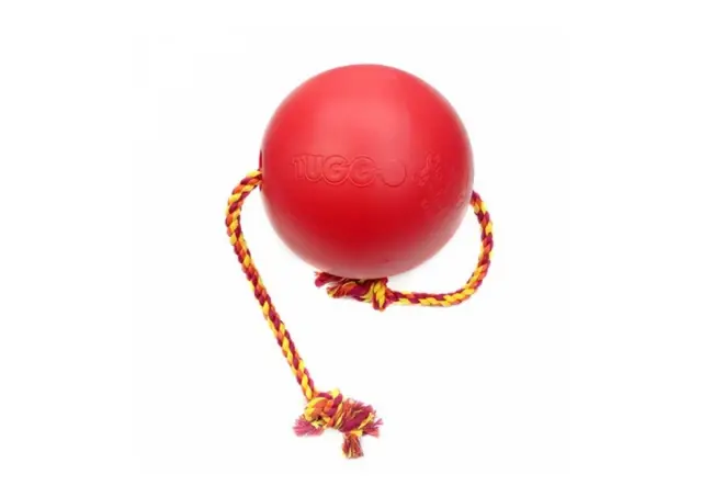 Gimdog Igračka za pse Lopta sa kanapom, 25.4cm, Crvena