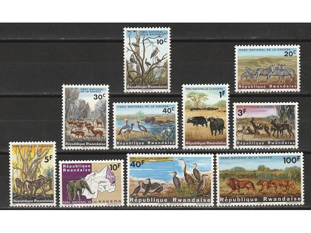 Rwanda, Ruanda - 1965 - Kagera National Park - MNH