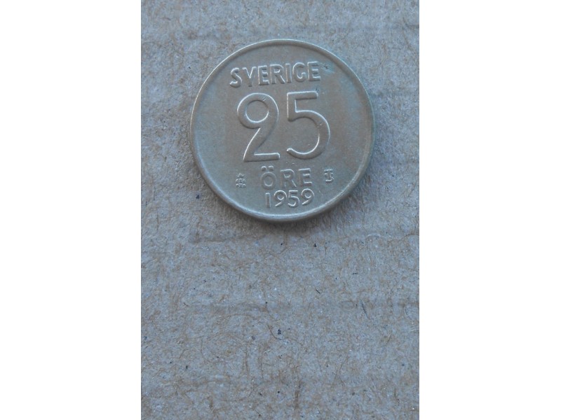 ŠVEDSKA 25 JORA 1959.SREBRO