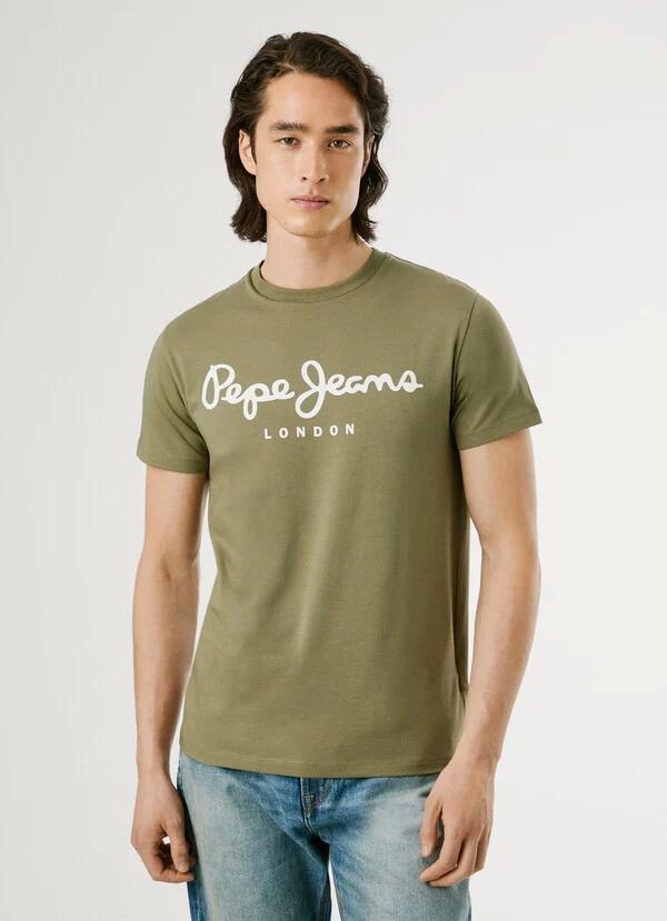 Pepe jeans-Maslinasto zelena muška majica ORIGINAL STRETCH N