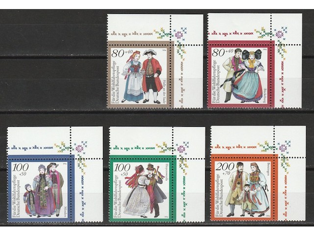 Deutsche Bundespost - 1994 - German Costumes - MNH