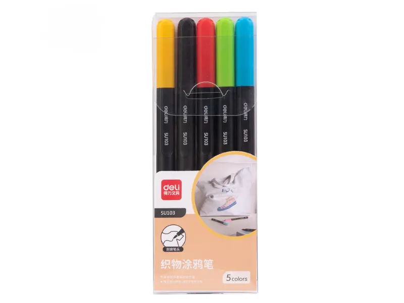 Deli Set markera za tekstil SU103, 5 komada