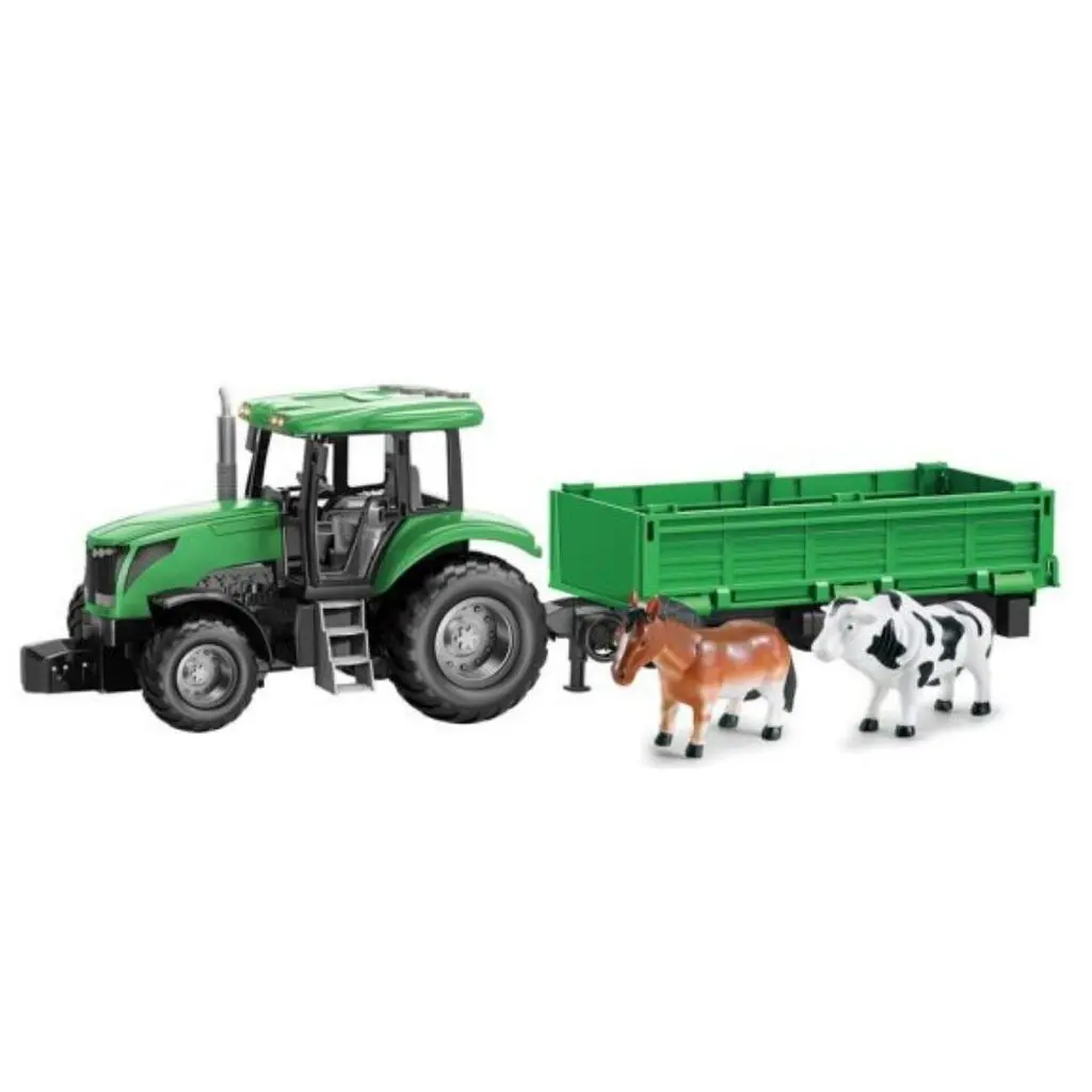 Igračka Traktor sa životinjom, Zeleni