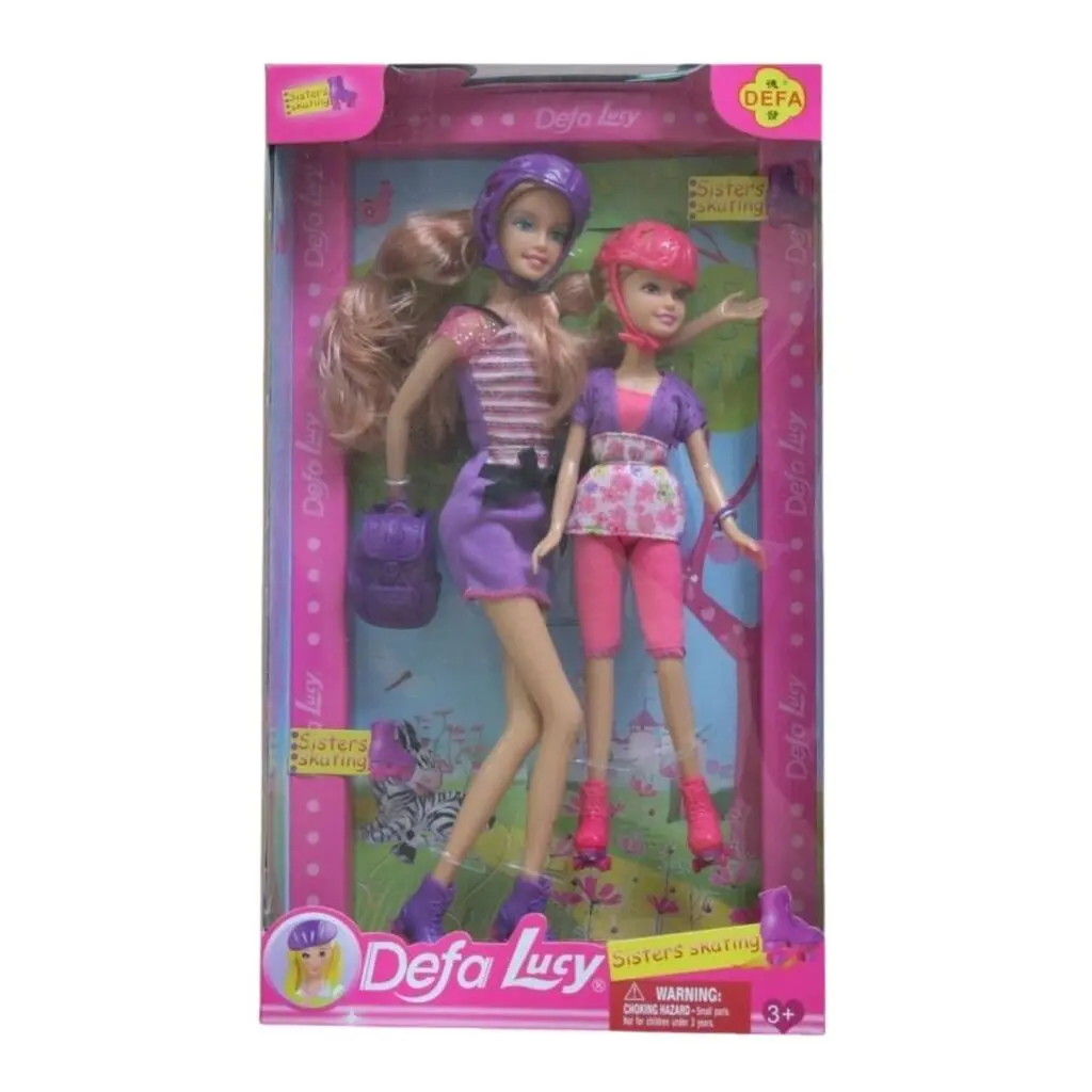 Defa Lucy Set od dve lutke sestre, Ljubičasto-rozi