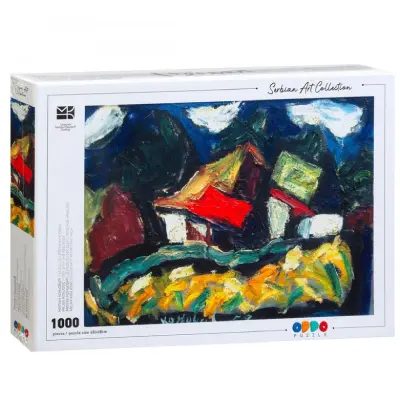 ODDO Slagalica Serbian Art Collection, Milan Konjović, Salaš sa crvenim krovom, 1000 delova
