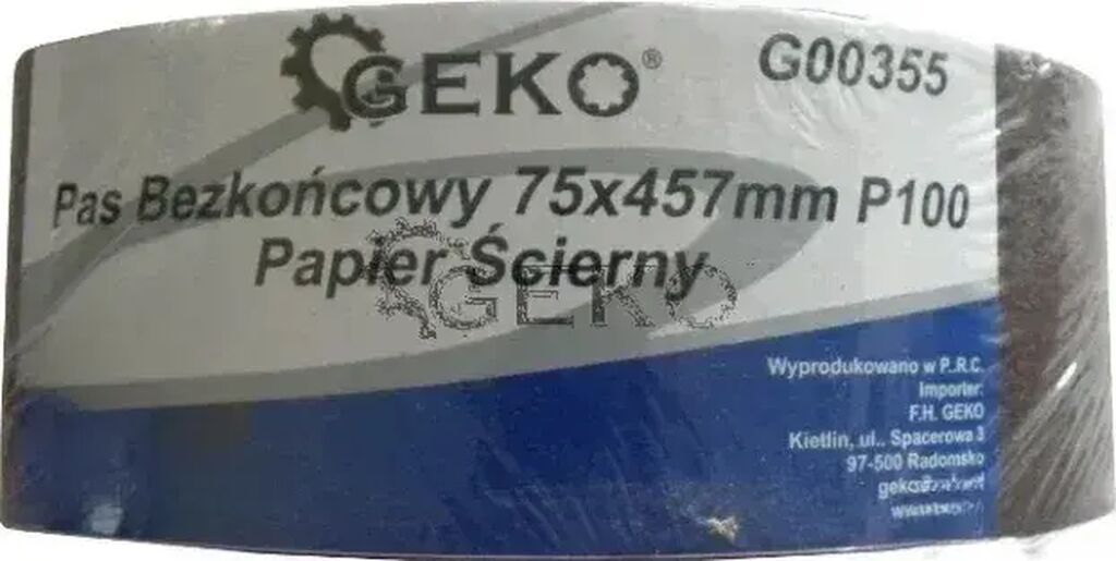 Smirglasta traka za slajfericu – 457 x 75 mm, granulacija 100, Geko