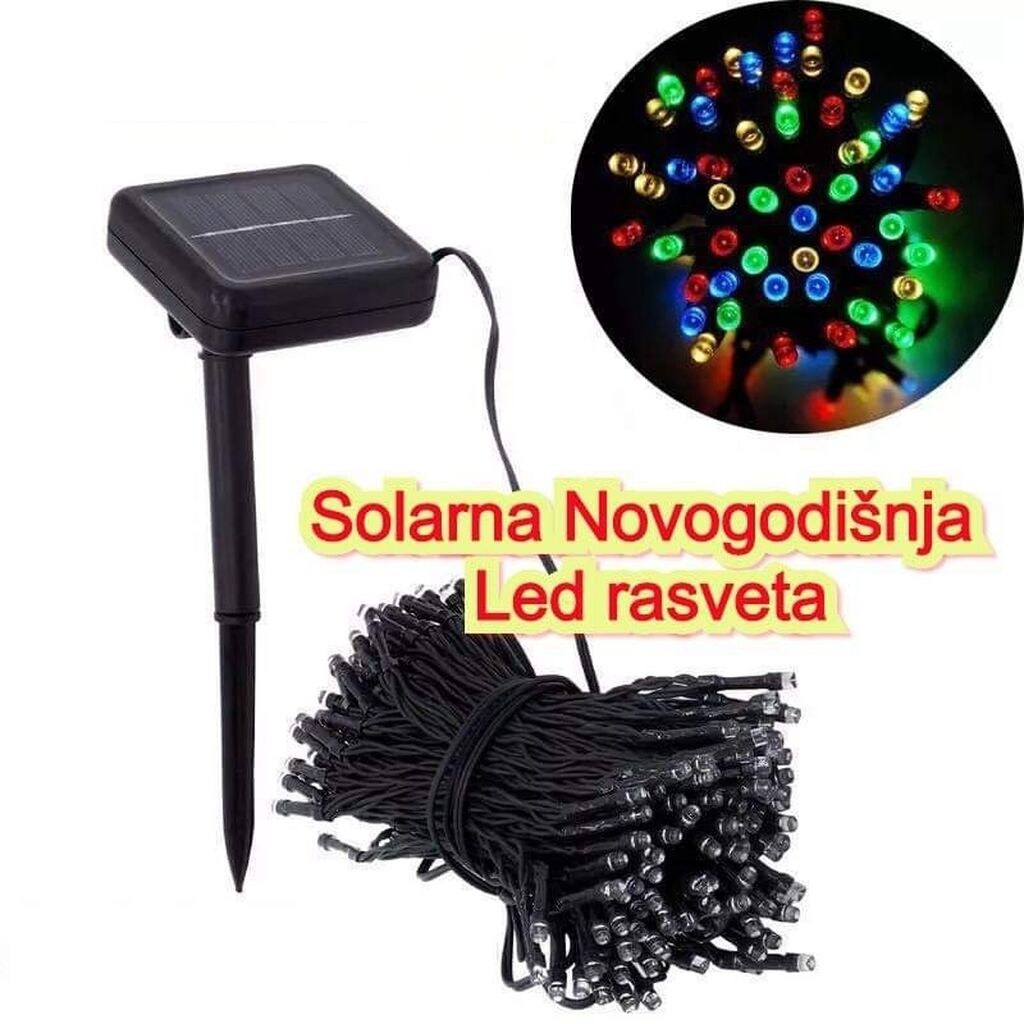 Novogodisnja rasveta Solarne LED lampice Vodootporne 100 LED dioda