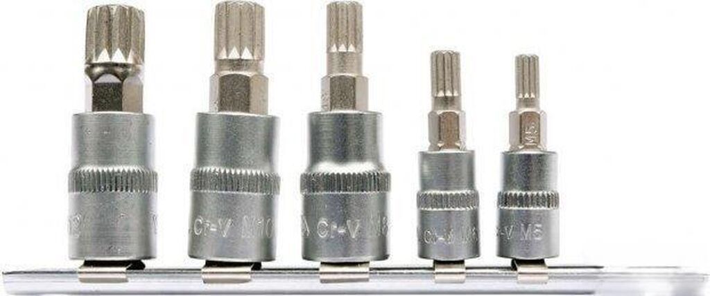 Set SPLINE ključeva muški, M5-M12, 5 kom – PROFI, YATO, Poljska Set