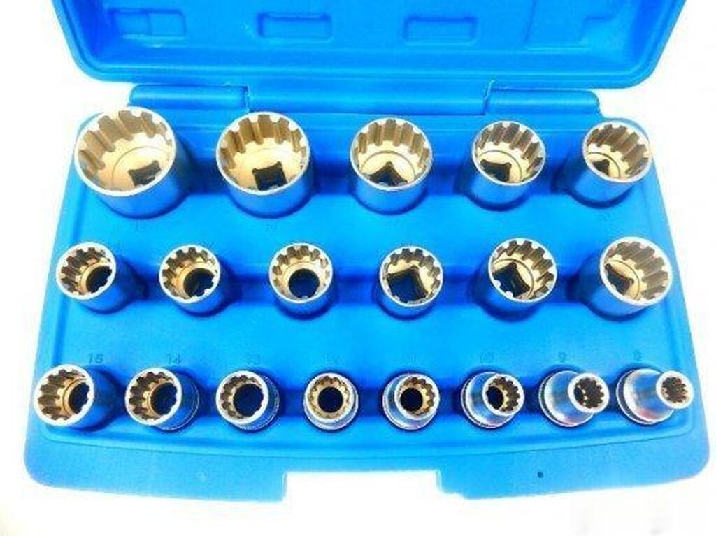 Set gedora dvanaestougaoni 8-32 mm sa GEKO LOCK profilom         Fiksna