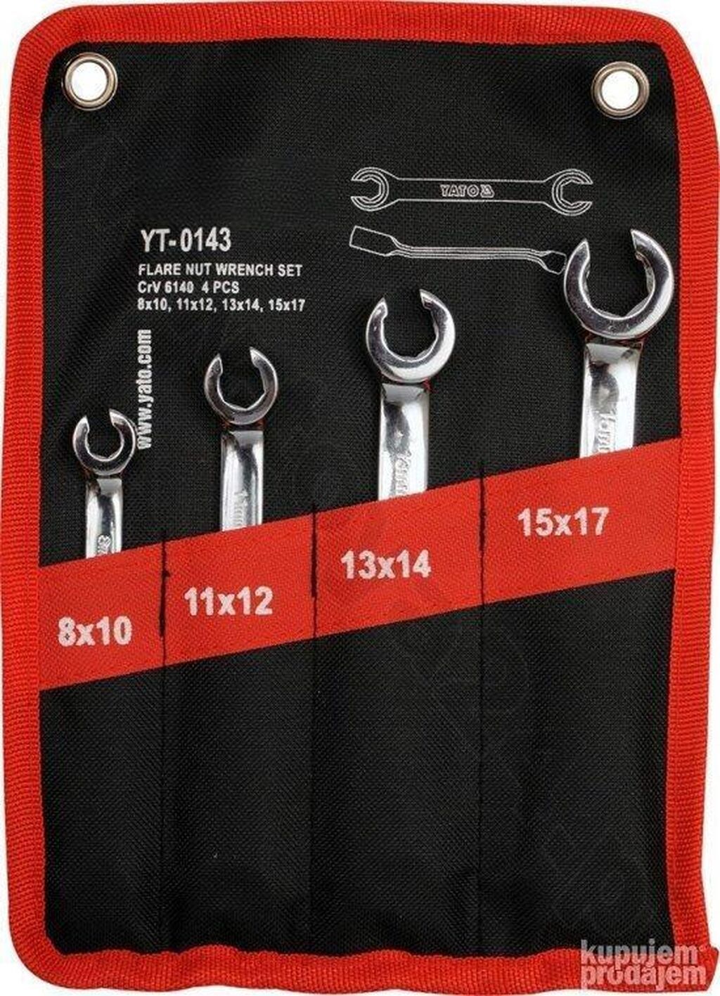 Ključevi poluotvoreni – 8–17 mm, PROFI YATO, Poljska Cena: (fiksno)