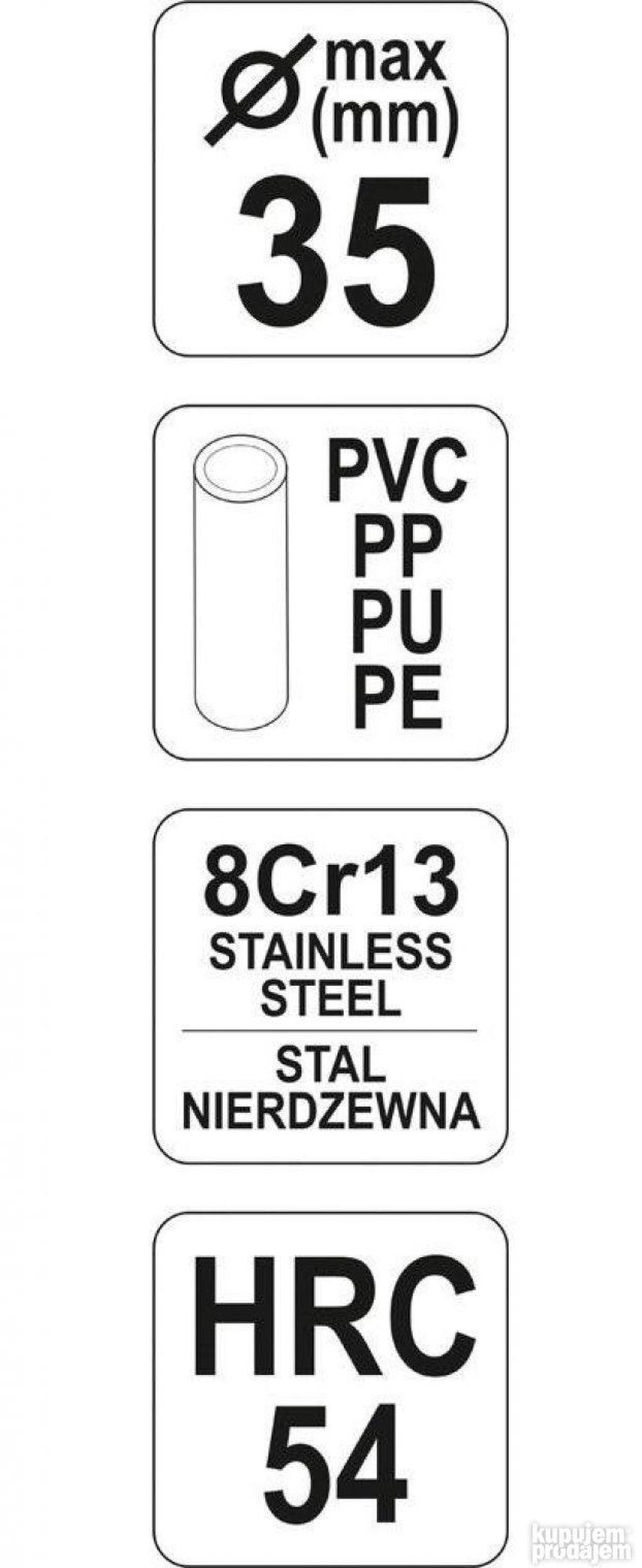 Makaza za sečenje plastičnih cevi – PROFI (do 35 mm) – YATO