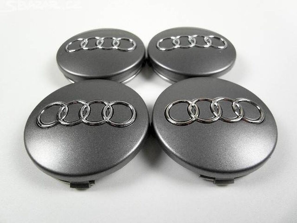 Čepovi za felne AUDI sivi - set 4 komada Čepovi za felne sa logom