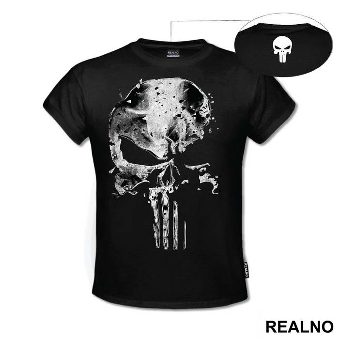 OUTLET - CRNA MUŠKA MAJICA VELIČINE XL - PUNISHER