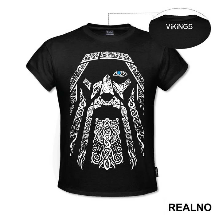 OUTLET - CRNA MUŠKA MAJICA VELIČINE XL - VIKINGS
