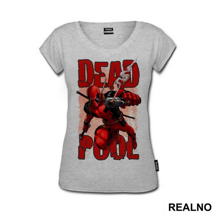 OUTLET - SIVA ŽENSKA MAJICA VELIČINE XL - DEADPOOL