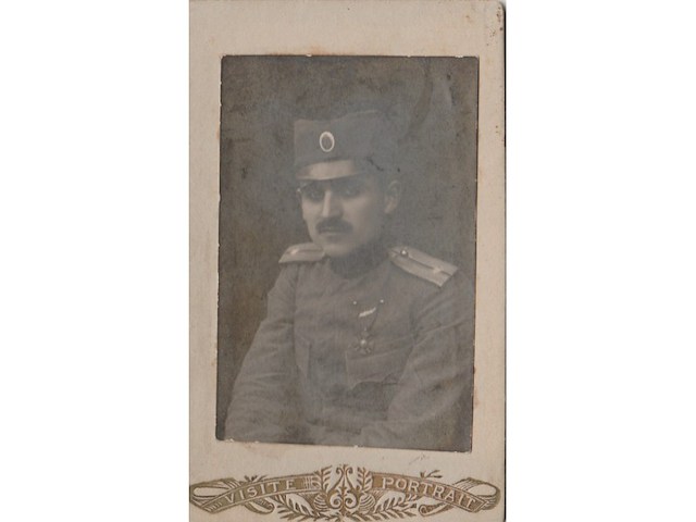 Srpski oficir - major Borivoje Antonovic - kartonka