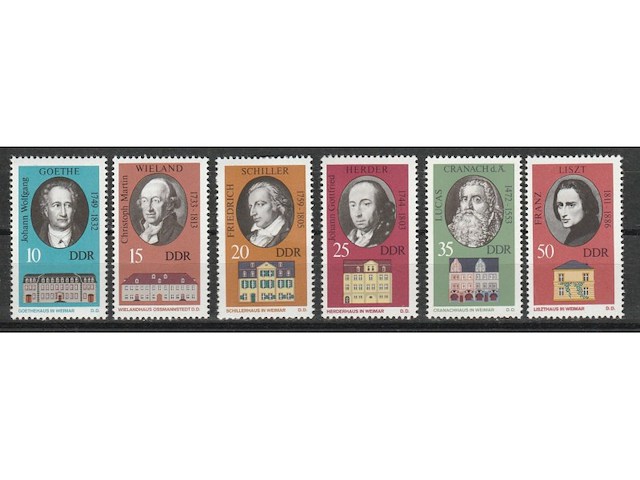 DDR - 1973 - Historical Memorials in Weimar - MNH