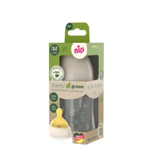 Nip Flašica Green, 240ml, 0m+, PP, M protok, Bež