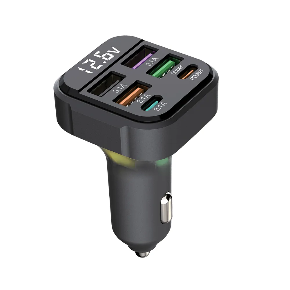 Auto punjac Superior K35 5V 3.1A PD 30W crni
