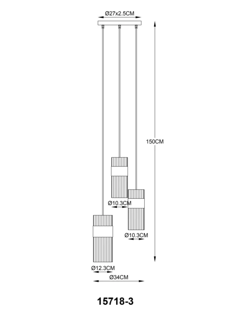 SCARFINA 15718-3 VIS 3XE27