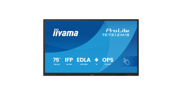 75'' iiWare13E , Android 14, 8128GB, 40-Points PureTouch IR with Zero Gap - Air bonding, 3840x2160, UHD VA panel, Fan-less, Speakers 2x 20W