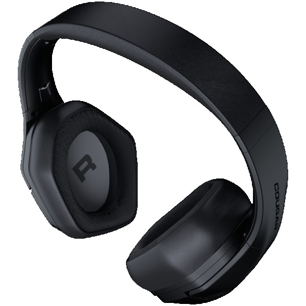 Cougar I SPETTRO I Headset I Wireless + Wired Bluetooth + 3.5mm 40mm Hi-Res Titanium Drivers Active Noise Cancellation Black ( CGR-SPET
