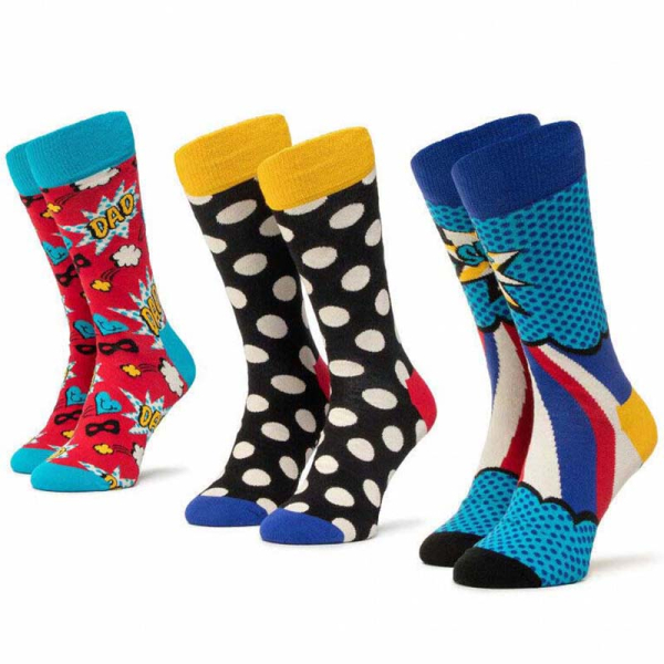 HAPPY SOCKS LFS BOX CARAPE 3-PACK SUPER DAD SOCKS GIFT SET ZA ŽENE