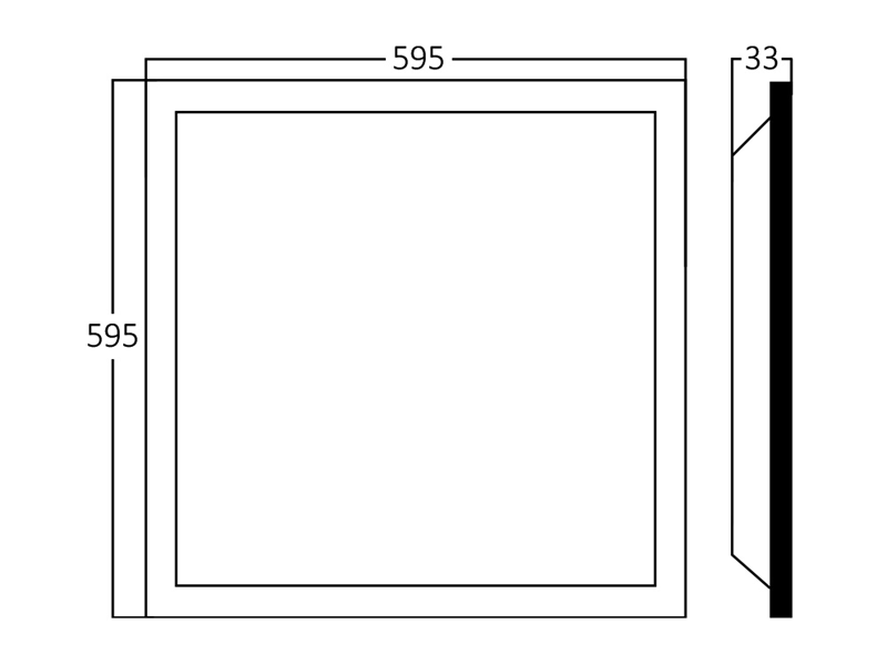 LED PANEL 600X600 50W 6.5K U/Z