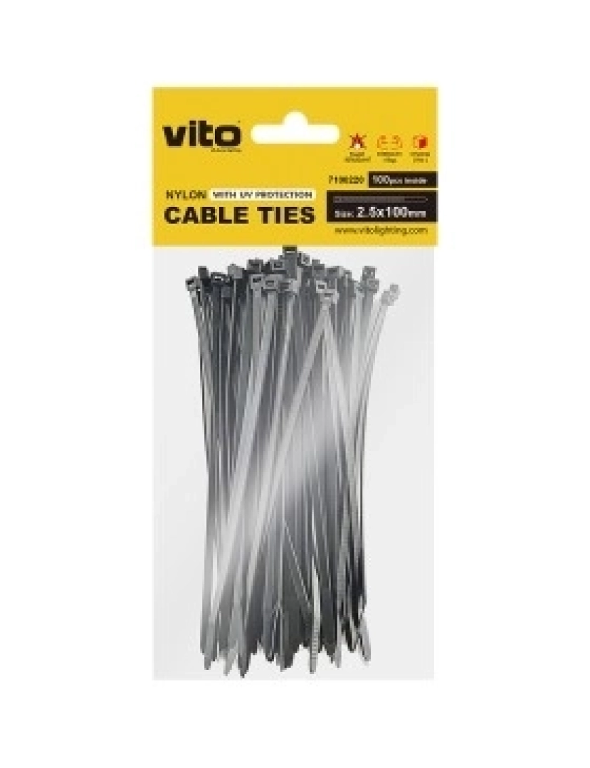 VEZICA 3.6X200 CRNA 100/1 VITO