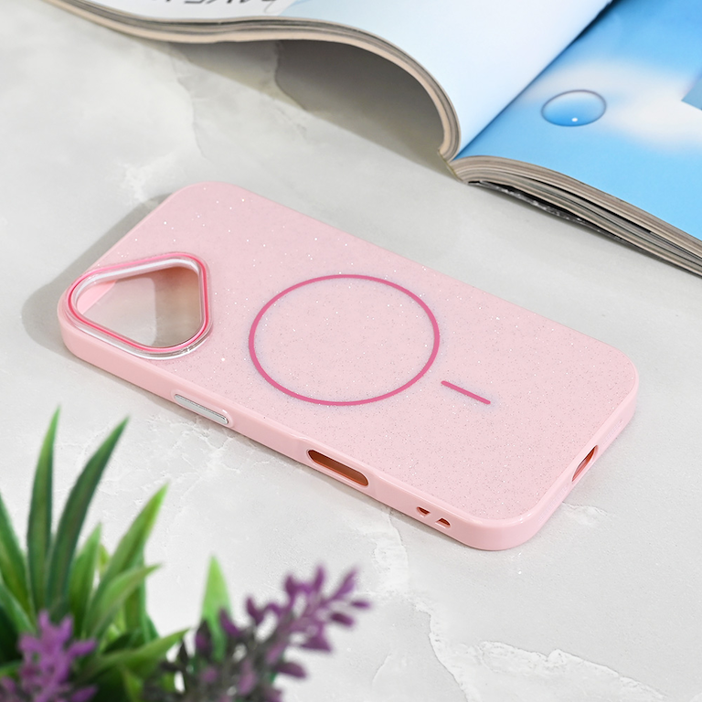 Zastitna maska (futrola) Magsafe Sparkle Dust - iPhone 17 6.3 roze