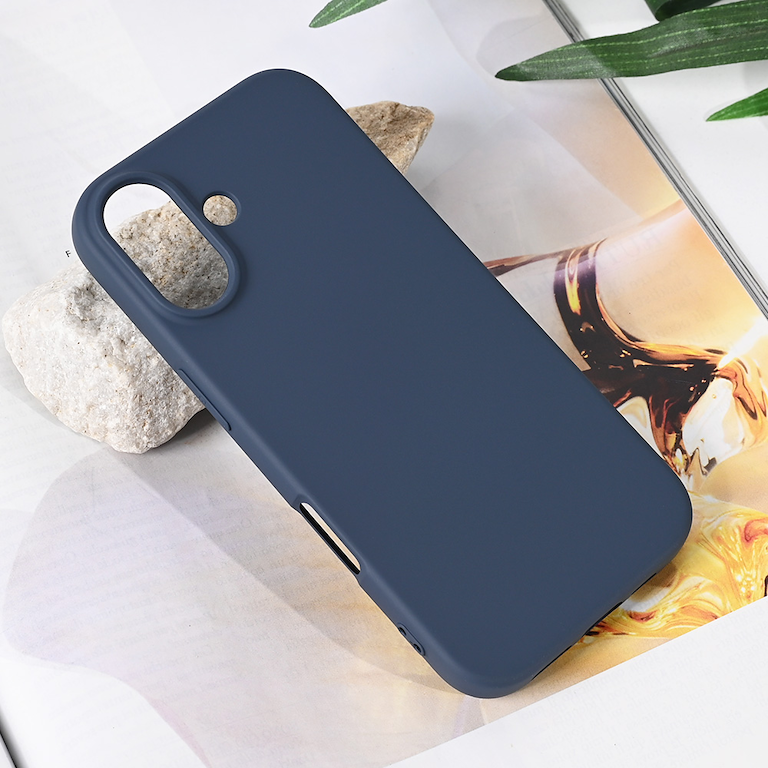 Zastitna maska (futrola) Teracell Soft Velvet - iPhone 17 tamno plava