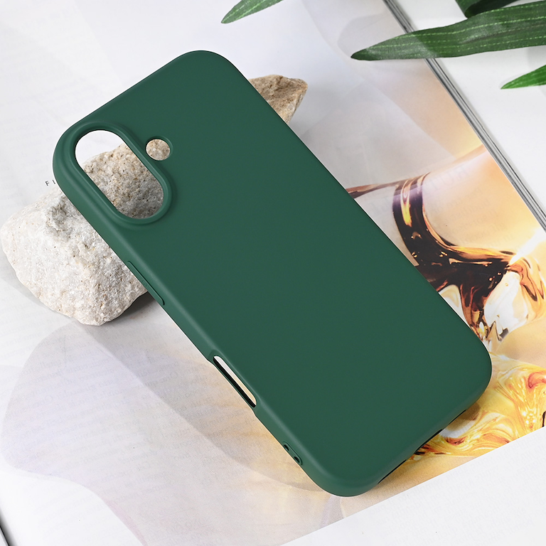 Zastitna maska (futrola) Teracell Soft Velvet - iPhone 17 tamno zelena