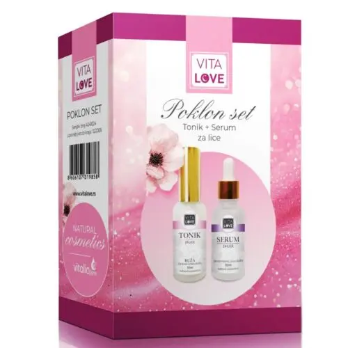 Vitalia Farm Set 1 serum za lice i tonik ruža