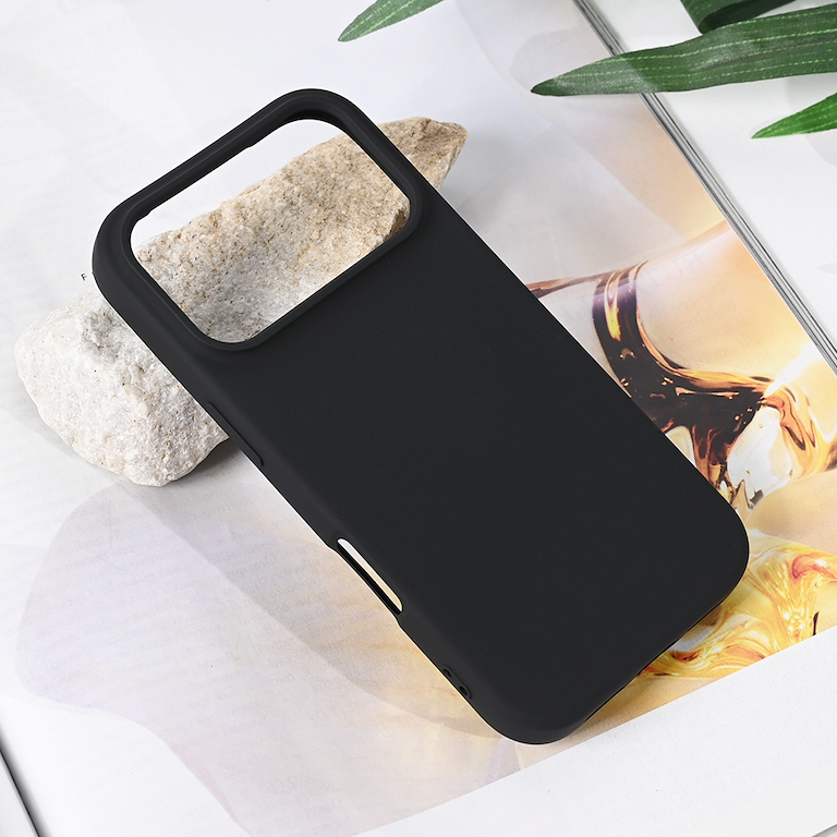 Zastitna maska (futrola) Teracell Soft Velvet - iPhone 17 Pro crna